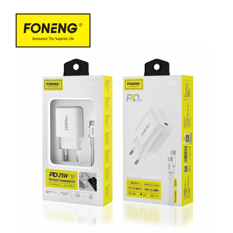 Foneng PD Charger 25W QC 3.0 Fast Charging EU40 in PD Type-C Chargers ...