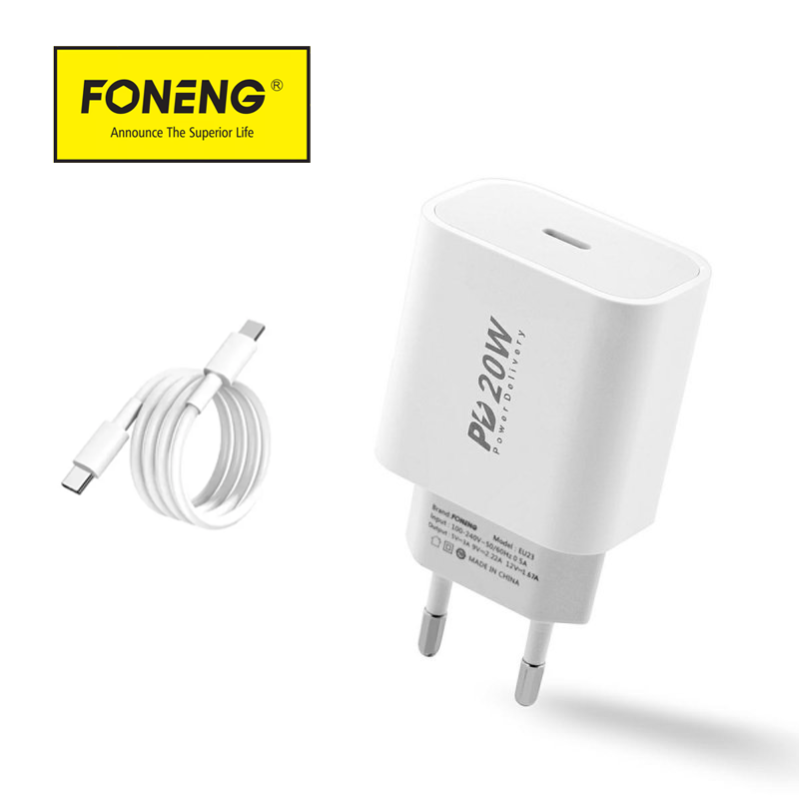 Foneng PD Charger 20W EU23 (PD Cable Included) in PD Type-C Chargers ...